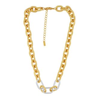 Dansk Copenhagen Tula In:store Kurze 2-Ton-Glieder-Halskette - - Accessories - Damen - Gelb - ONE SIZE