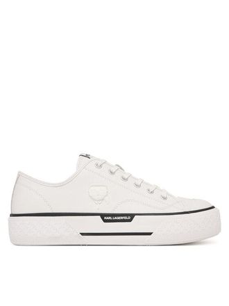 Karl Lagerfeld Sneakers aus Stoff Kampus Max III KL50470N Wei&szlig;