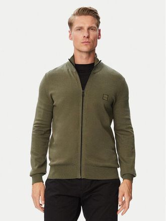 HUGO BOSS Strickjacke Kanozip 50543692 Khakifarben Regular Fit
