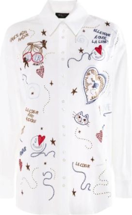 Nenette Femme, Blouses et Chemises, Blanc, Taille: 38 FR Chemises