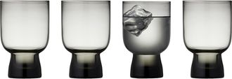 Lyngby Glas Sorrento Wasserglas, Trinkglas, 30 cl, 4 Stck., Smoke