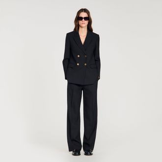 Sandro Taillierter Blazer aus Wolle