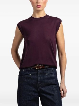 Another Tomorrow sleeveless vest - Violett