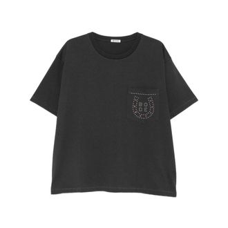 Bode Tee &agrave; poche clout&eacute;e fer &agrave; cheval - Homme - Tops - Noir - Taille: S