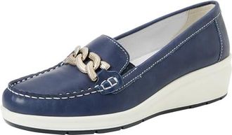 Enval soft fat brain co Femme D.marathée Enval Mocassin de Style Conduite, Bleu, 39 EU