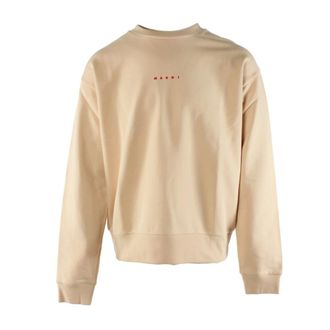 Marni Homme, Sweatshirts et sweats à capuche, Beige, Taille: XL Pull en coton beige
