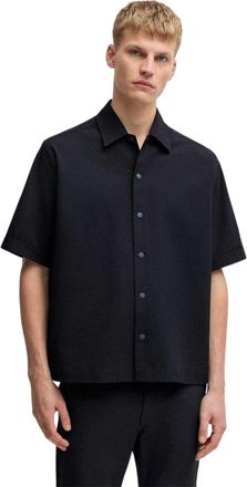 HUGO BOSS Lapoully Hemd f&uuml;r Herren, leger, kurz&auml;rmlig (Dunkelblau)