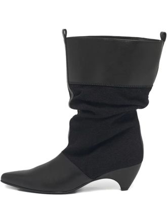 Stella McCartney Stiefeletten aus Canvas - Schwarz