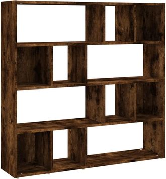 Generic Bücherschrank/Raumteiler, Betongrau-Stil, Bücherregal aus Holzwerkstoff, 105 X 24 X 102 cm, Ideal für Moderne Wohnzimmer, Schlafzimmer, Büroaufbewahru