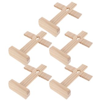 BESPORTBLE Cabilock 5 St&uuml;ck Stehend Christliches Holzkreuz aus Kiefernholz Handgefertigtes Tischaltarkreuz f&uuml;r Kirchenaltar und Religi&ouml;se Wohnraumdekoration