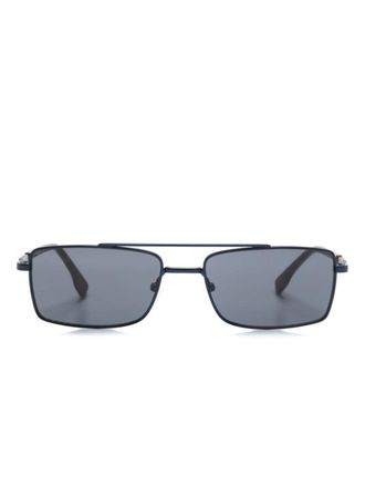 Karl Lagerfeld lunettes de soleil &agrave; monture rectangulaire - Marron