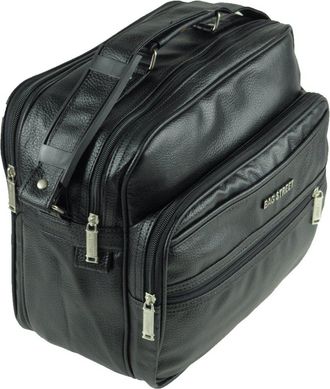B'S Stabile Arbeitstasche Flugumh&auml;nger Flugbegleiter Umh&auml;ngetasche Messenger Bag schwarz Querformat