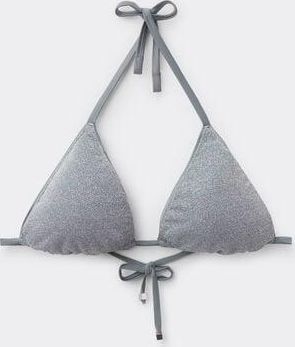 Calzedonia Triangel-bikinioberteil Metallic Glow Grau