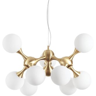Ideal Lux Nodi - Indoor Mutli Arm Deckenpendelleuchte 9 Lichter Messing Satin, E14 - Ideal Lux
