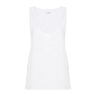Saint Laurent Damen, Oberteile, Wei&szlig;, XSGr&ouml;&szlig;e