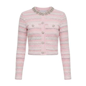 Self Portrait Femme, Pulls, Rose, Taille: 38 FR Cardigan Textur&eacute;