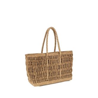 The Row Womens Beige Raffia Shoulder Bag