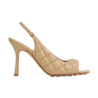 Bottega Veneta Femme, Chaussures, Beige, Taille: 37 1/2 EU Sandale Slingback Rembourr&eacute;e