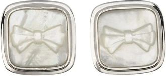 Shushu/Tong Shushu/Tong - Boucles doreilles orn&eacute;es de ruban m&eacute;tallis&eacute; - Femme - Accessoires - Blanc - Taille: ONE Size