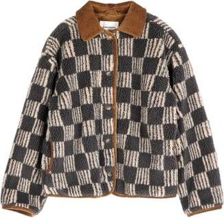 Bobo Choses Veste ample damier col velours