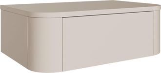 Selsey Minimalistische Nachttisch 2er Set 59 cm Breite - H&auml;ngende Nachttische Kaschmirgrau Schmal mit Schublade, Kaschmir Matt, MDF & Spanplatte, Zeitloses D