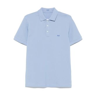 Fay Homme, Tops, Bleu, Taille: S Chemise bleue à boutons et manches courtes