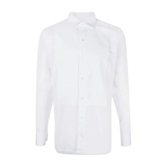 Ermenegildo Zegna Optical Cotton Tuxedo Shirt - - Shirts - Herren - Wei&szlig; - L