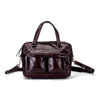 Kate Lee Damen Sac en Cuir Port&eacute; Bandouli&egrave;re M Fiona Acajou Ledertasche, Mahagoni