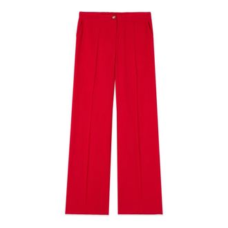 Oltre Viskosemischung Palazzo-Hose - - Trousers - Damen - Rot - M