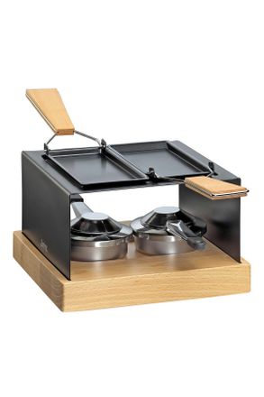 Spring Raclette-Grill Gourmet Party, Schwarz, Holz, Metall, Buche, 23.5x11.5x22.5 cm, K&uuml;chenger&auml;te, Tischgrills & Fondues, Raclette-Grills