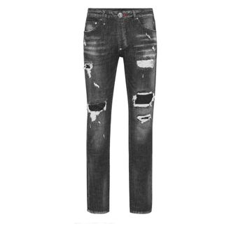 Philipp Plein Denim Super Straight Cut Fit Hosen - - Jeans - Herren - Schwarzk - W33