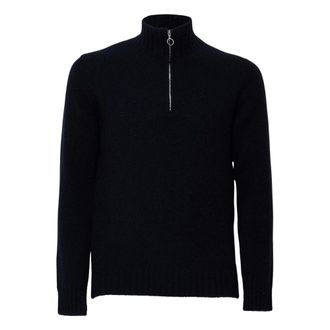 04651/ Pull &agrave; manches longues avec col demi-zip - Homme - Pulls - Bleu - Taille: M