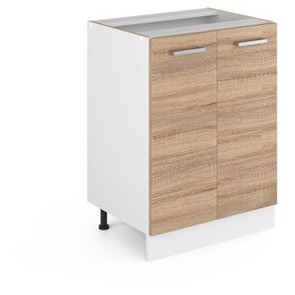 Vicco Meuble bas de cuisine R-Line, Sonoma, 60 cm sans plan de travail Vicco
