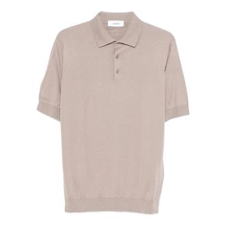 Lardini Kurz&auml;rmeliges Strickpoloshirt - - Knitwear - Herren - Beige - S