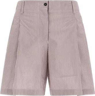 Brunello Cucinelli Femme, Shorts, Multicolore, Taille: 38 FR Striped Cotton Blend Shorts