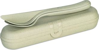 Koziol KLIKK Besteck-Set mit Etui, Besteckbox to go, Reisebesteck, Outdoor Besteck-Behälter für Camping, wiederverwendbare Besteck-Verpackung, Bestecktasche,