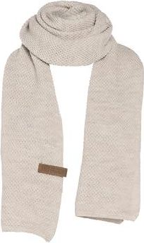 Knit Factory &Eacute;charpe Tricot&eacute;e Jazz - Foulard tricot&eacute; - Ch&acirc;le femme et homme - &Eacute;charpe pour lautomne et hiver - Chauffe-cou - Beige - 30% laine et 70% acrylique - 2