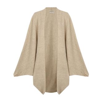 Cortana Oversized Cocoon Coat - - Blouses & Shirts - Damen - Beige - ONE SIZE