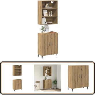 vidaXL Sideboard mit Wandschrank Artisan-Eiche Holzwerkstoff - Vidaxl