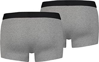 Levi's Levis Mens Placed Sportwear Boxer, Middle Grey Melange, XL, M&eacute;lange Gris Moyen, XL
