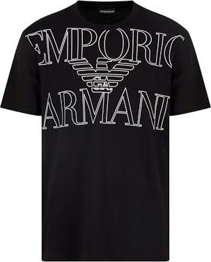 Emporio Armani Round-Neck T-Shirt, Noir, XXL Homme