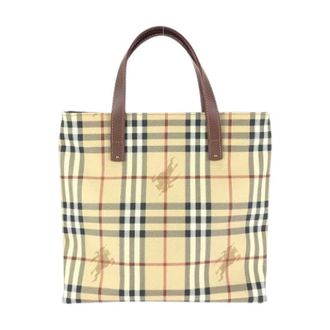 Burberry Pre-owned Nova Check Shadow Horse PVC Tote Bag - Femme - Pre-owned - Beige - Taille: ONE Size