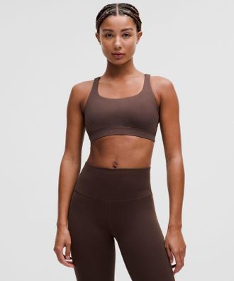 lululemon Energy BH Mittlerer Halt B-D-Cups f&uuml;r Frauen - Gr&ouml;&szlig;e 10 in Espresso
