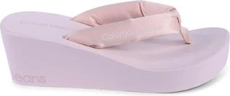 Calvin Klein Femme, Chaussures, Rose, Taille: 41 EU Sandale Compensée Rose