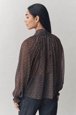 Laura Ashley Chiffonbluse Laura Ashley Chiffonbluse mit Schleifendetail (1-tlg)