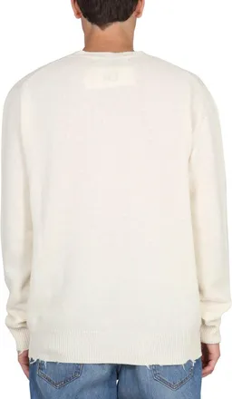 Department Five Cross-Neck Virgin Wool Sweater - White