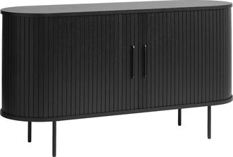 M&ouml;belando Sideboard >Nerja< in Schwarz - 140x76x45 (BxHxT)