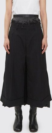 Junya Watanabe Verk&uuml;rzte, plissierte Wollhose mit weitem Bein