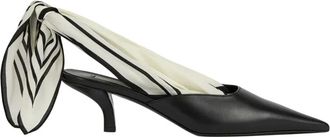 Toteme Femme, Chaussures, Noir, Taille: 40 EU Slingbacks en nappa foulard