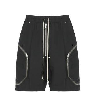 Rick Owens Homme, Shorts, Noir, Taille: M Heizer Nylon Shorts
